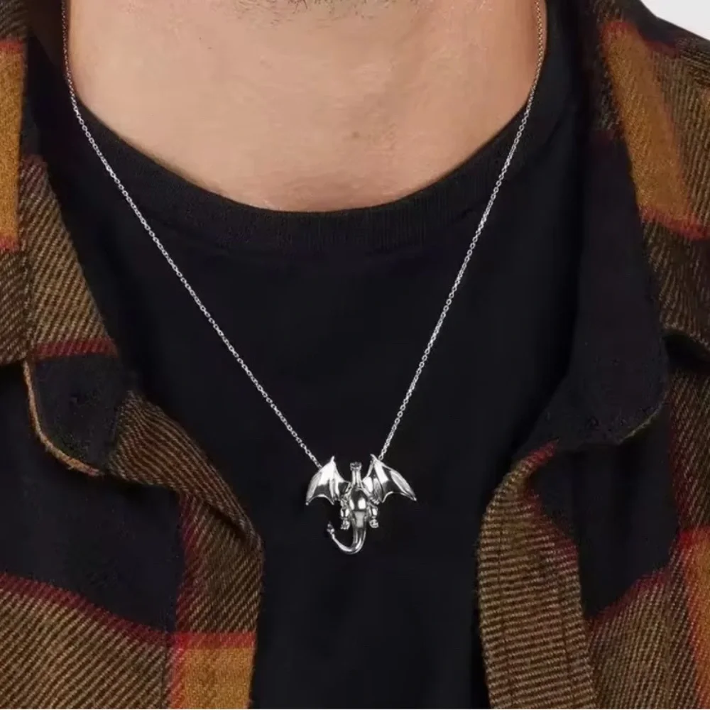 Pokemon | Jewelry | 925 Sterling Silver Plated Pokemon Charizard ...